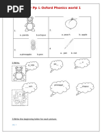 Letter Pp Activities for Phonics 1 | PDF | Phonics | Cognition