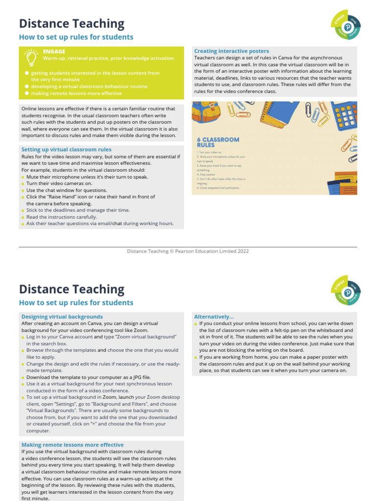 DistanceTeaching 1 Engage3 | PDF | Distance Education | Classroom