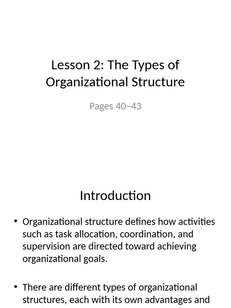Types of Organizational Structures Explained | PDF