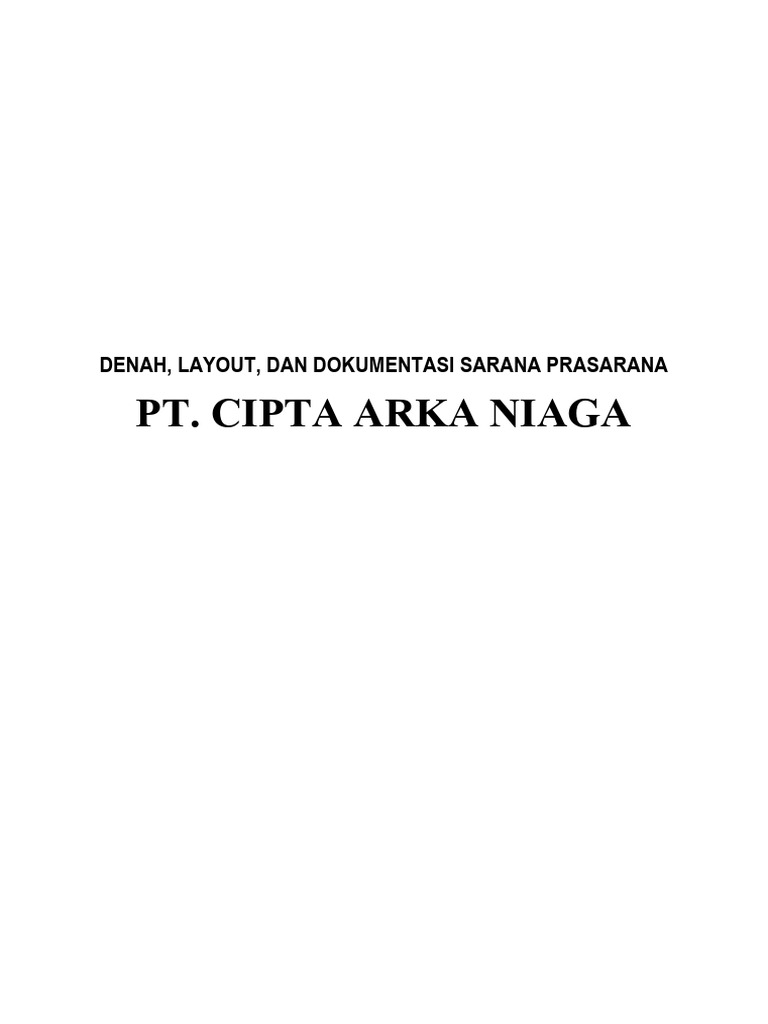 Dokumentasi Sarana PT Cipta Arka Niaga | PDF