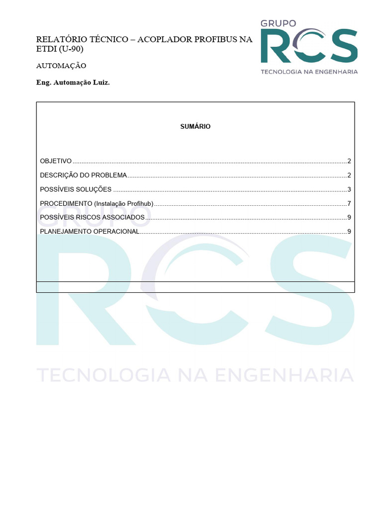 Acoplador PROFIBUS na ETDI: Soluções e Instalação | PDF | Automação ...