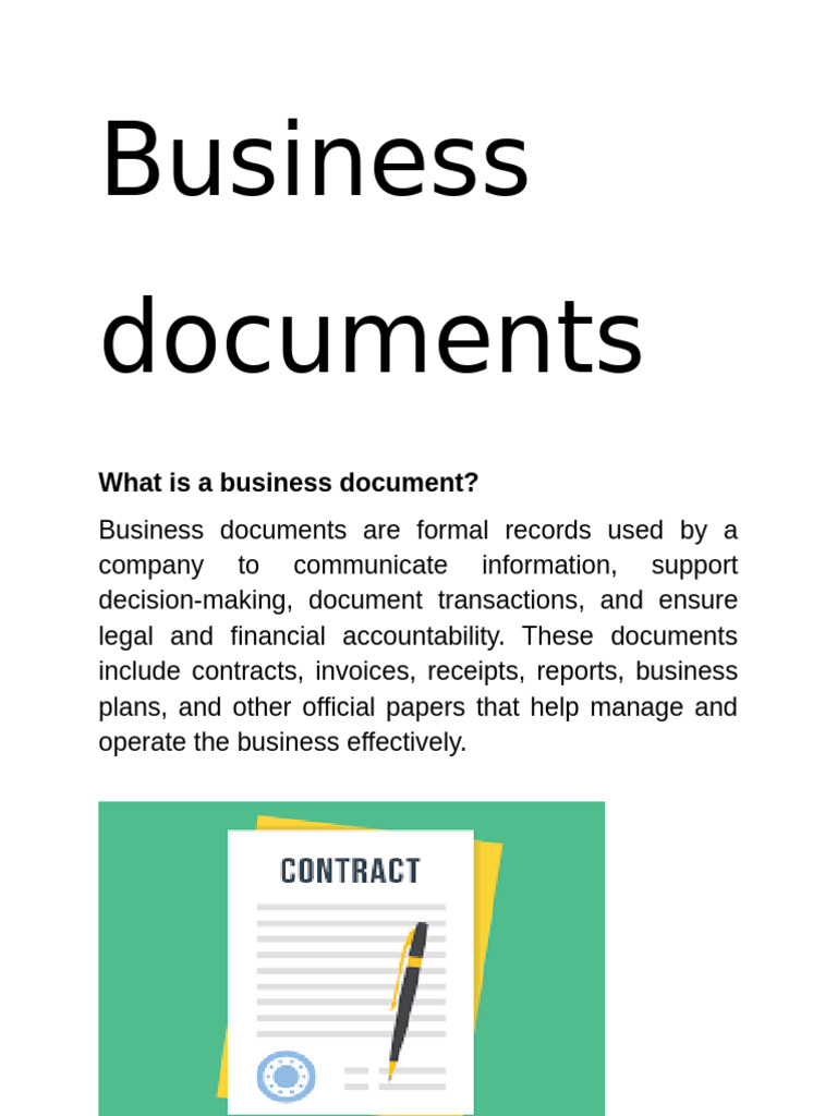 Business Documents | PDF