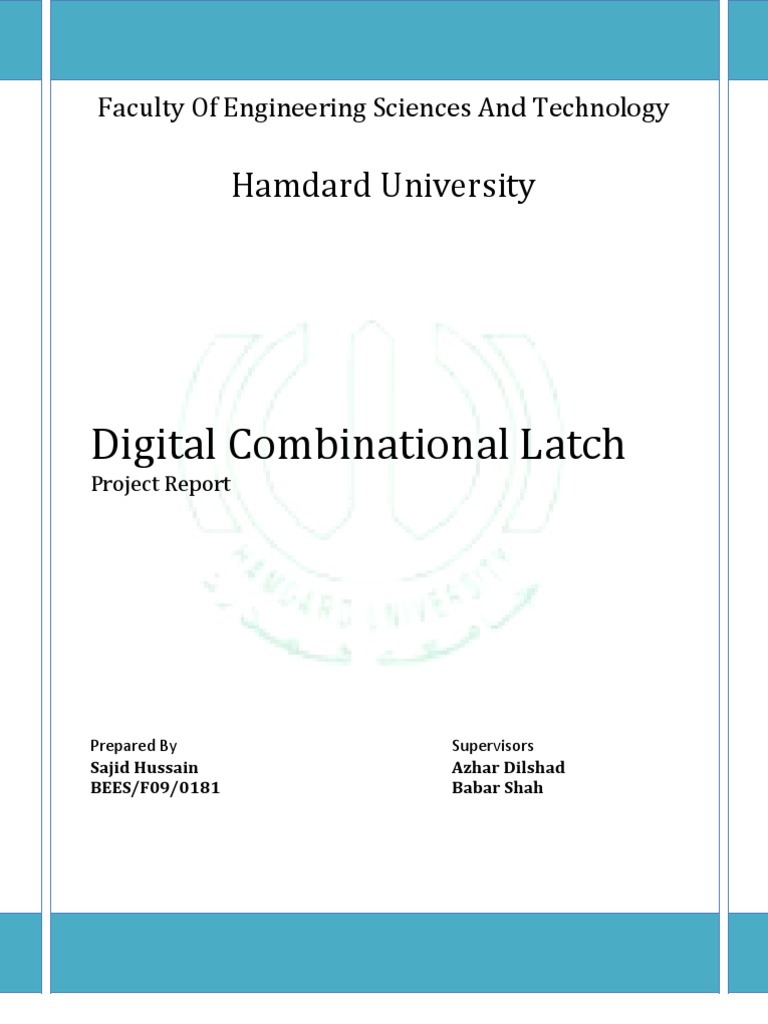 Digital Combinational Latch: Hamdard University | PDF | Switch ...