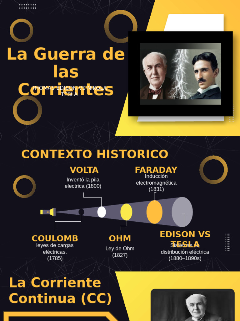Guerra de Corrientes: Edison vs Tesla | PDF | Corriente alterna ...
