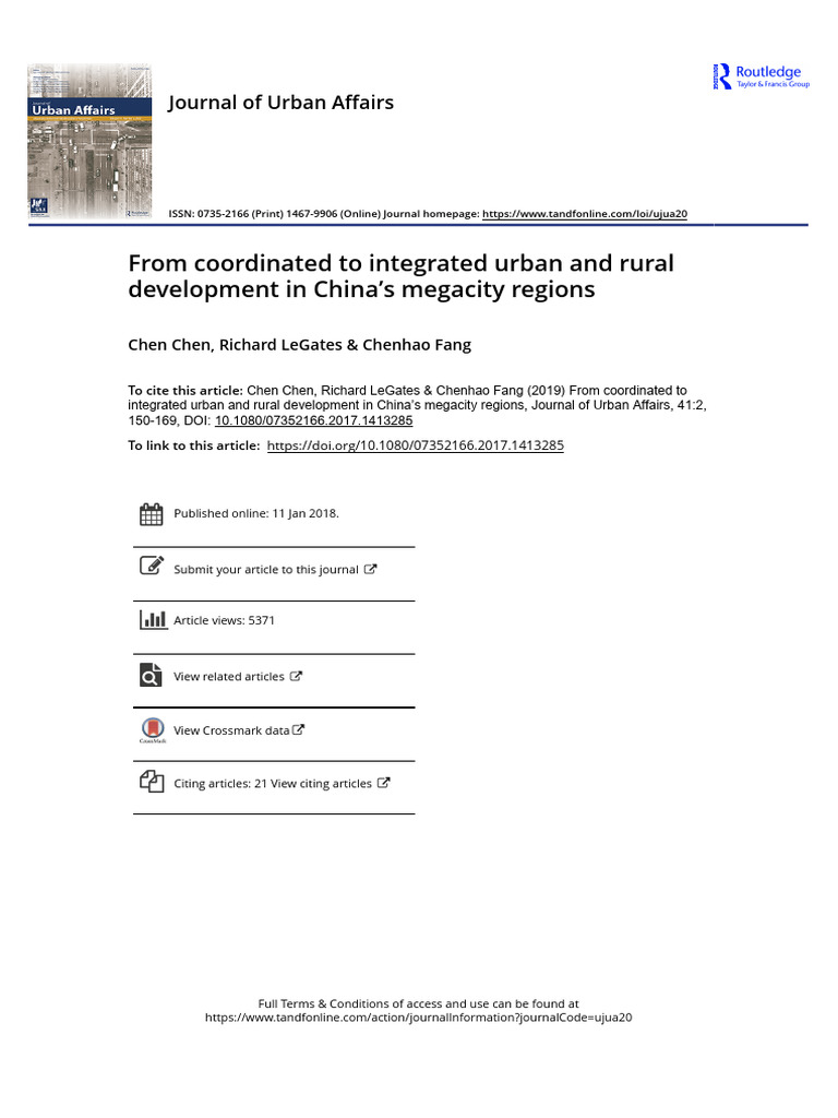 Urban-Rural Development in China's Megacities | PDF | China | World ...