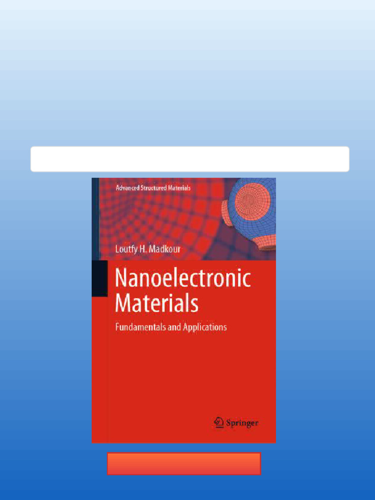 Nanoelectronic Materials Fundamentals and Applications Loutfy H. Madkour Newest Edition 2025 ...