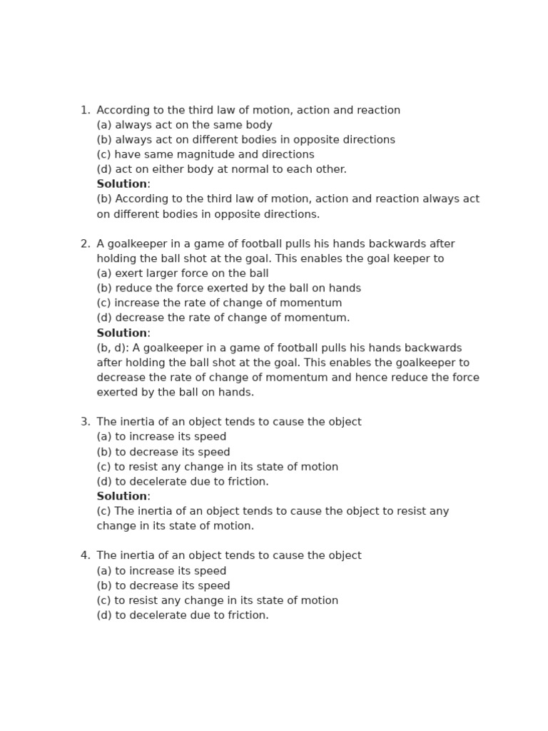 Force Worksheet 2 | PDF | Force | Newton's Laws Of Motion