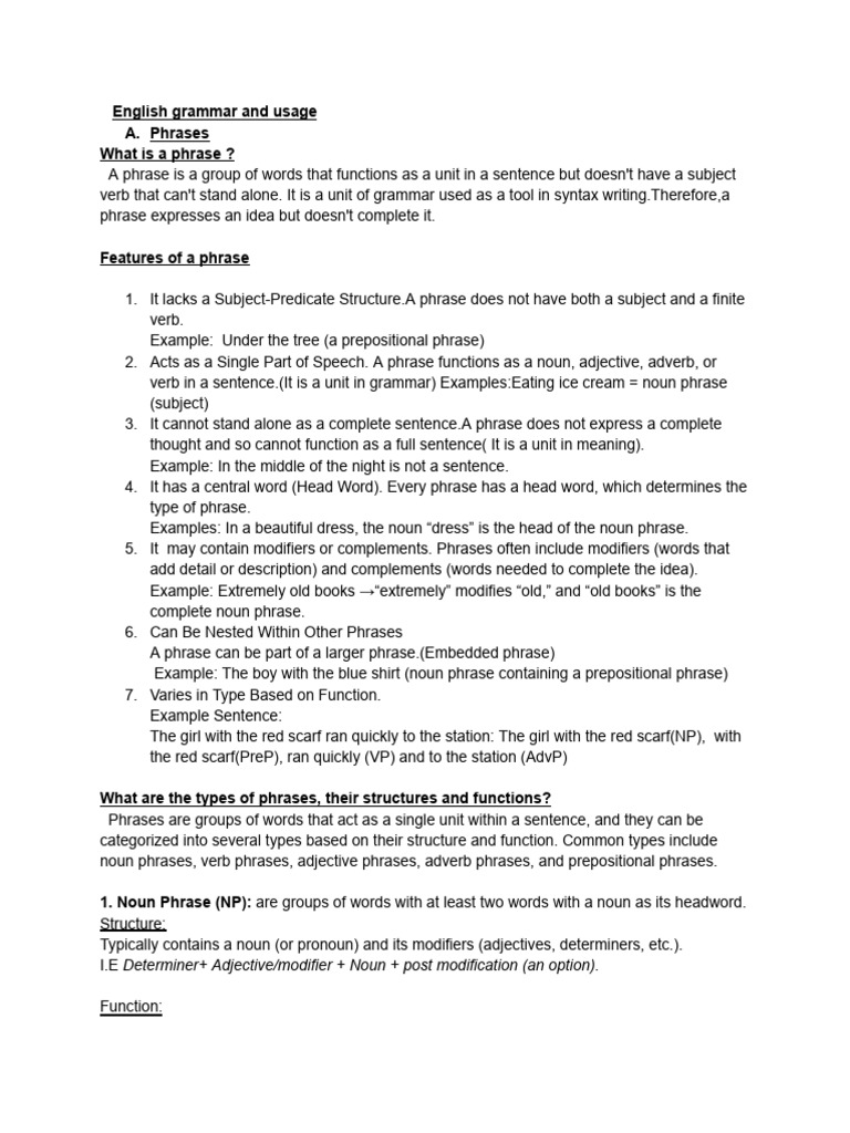 English Grammar and Usage | PDF | Clause | Adverb