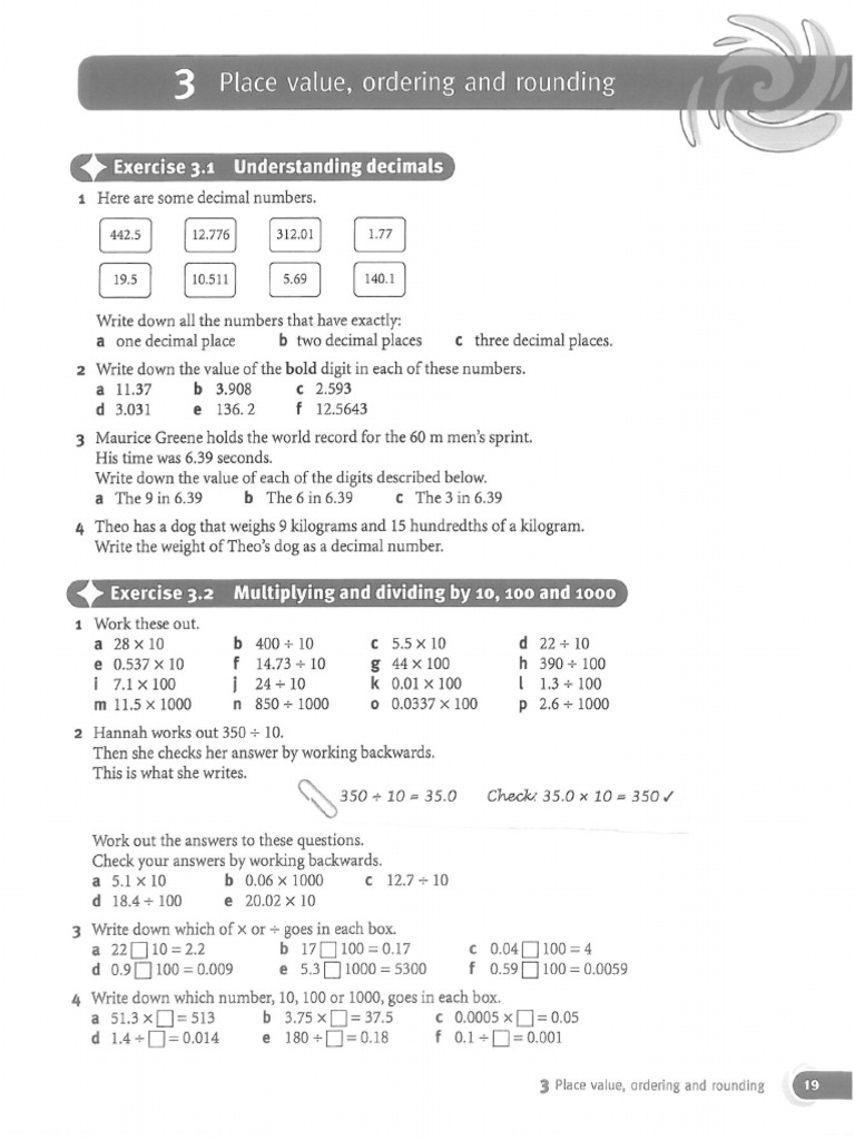 3 - Place Value Ordering and Rounding | PDF