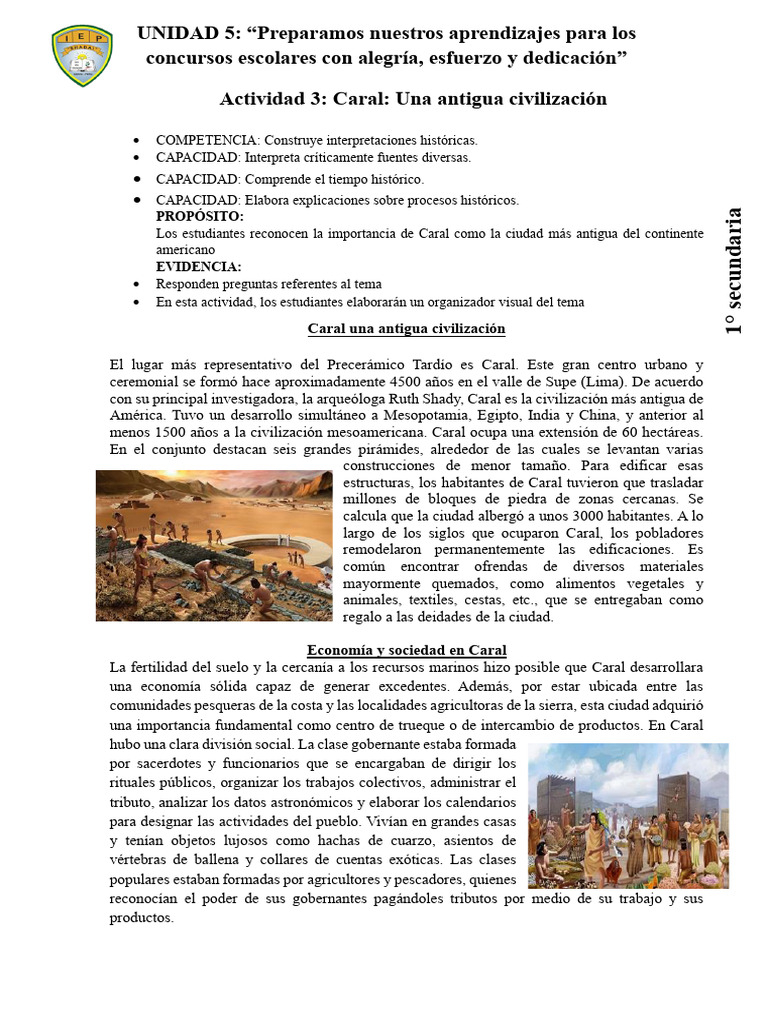 Ciencias Sociales - Primer Grado - Unidad 5 - Semana 3 | PDF