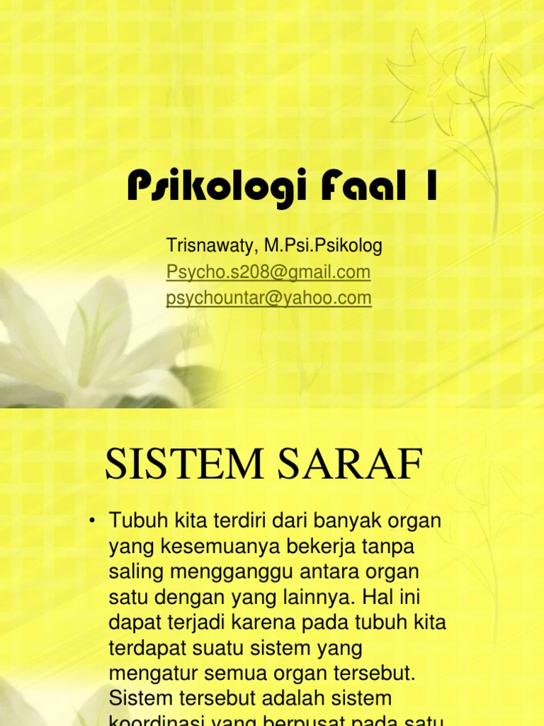 Psikologi Faal 1 | PDF