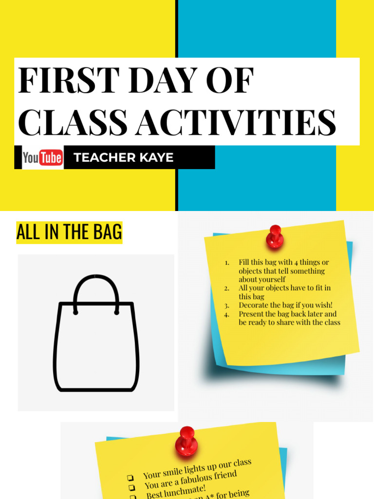 First Day Of Class Activities Pdf