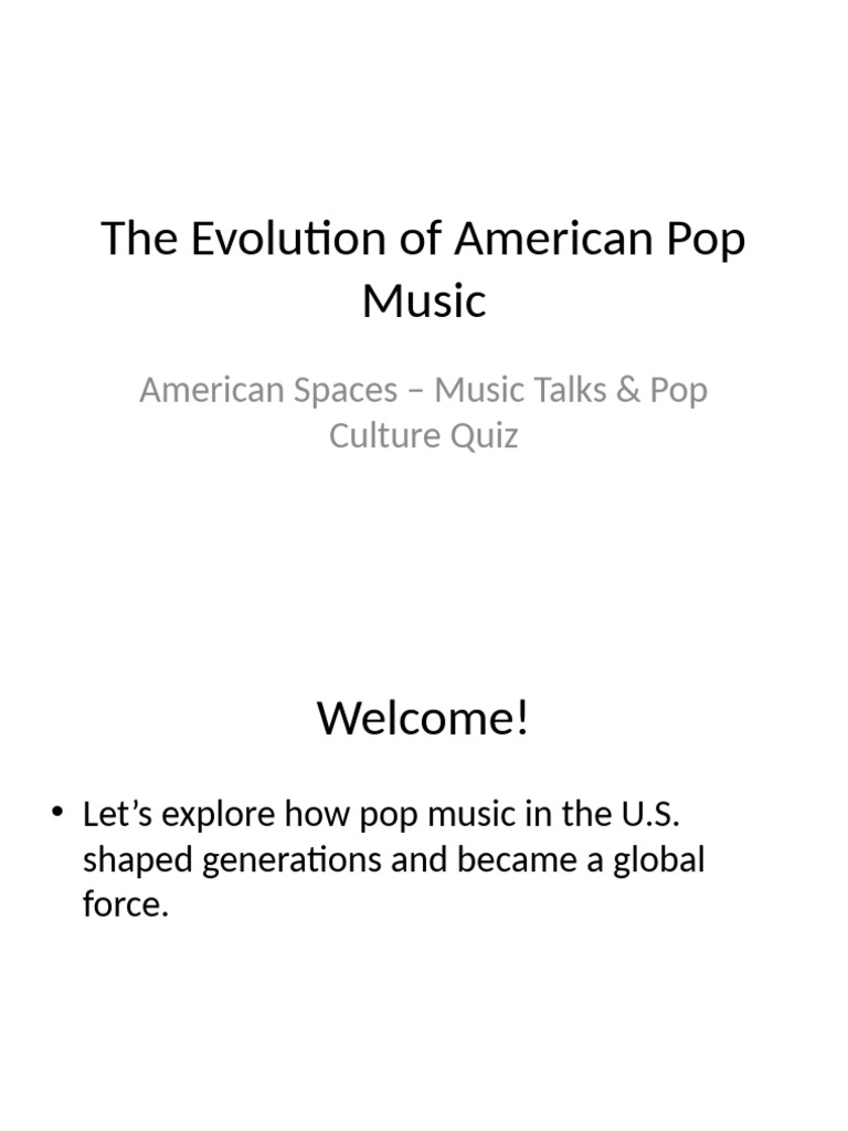 Evolution of American Pop Music | PDF