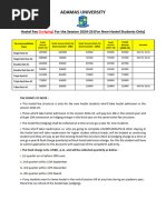 2024-25 Hostel Fee Structure Overview | PDF