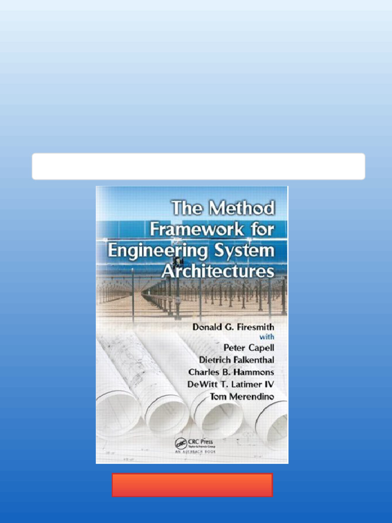 The Method Framework For Engineering System Architectures 1st Edition ...