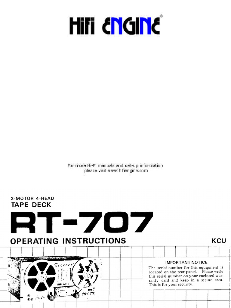 Hfe Pioneer Rt-707 Schematics | PDF