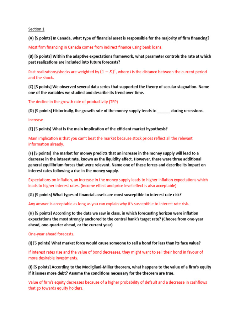 Practice Midterm Solutions | PDF | Yield Curve | Interest