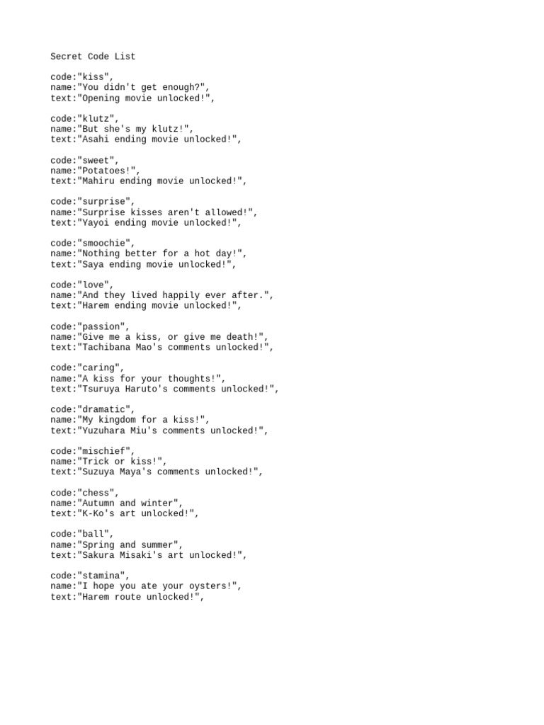 Secret Codes for Project Atmosphere | PDF