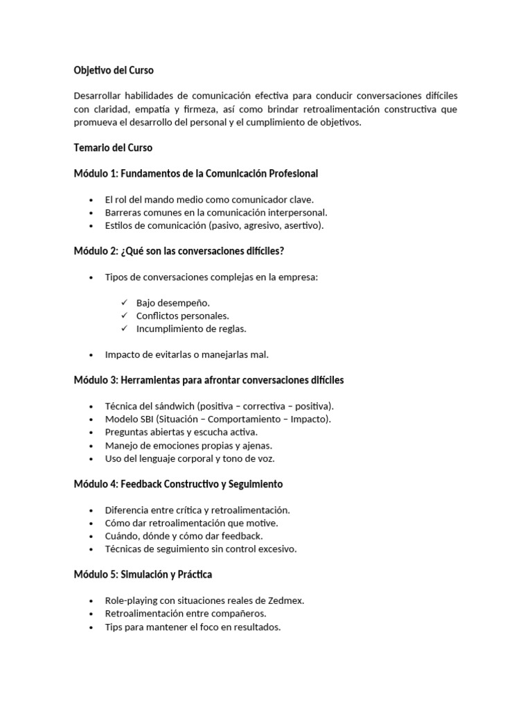 Habilidades para Conversaciones Difíciles | PDF
