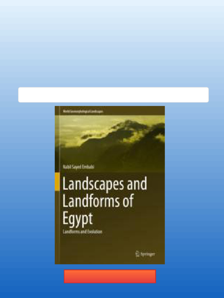 Landscapes and Landforms of Egypt: Landforms and Evolution 1st Edition ...