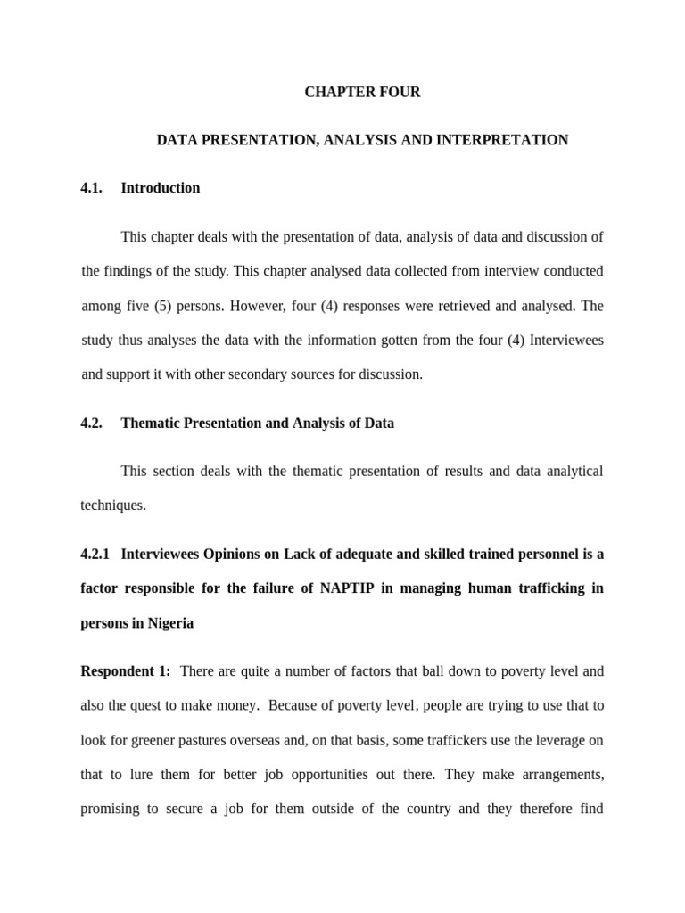 Data Analysis on NAPTIP's Effectiveness in Nigeria | PDF | Human ...