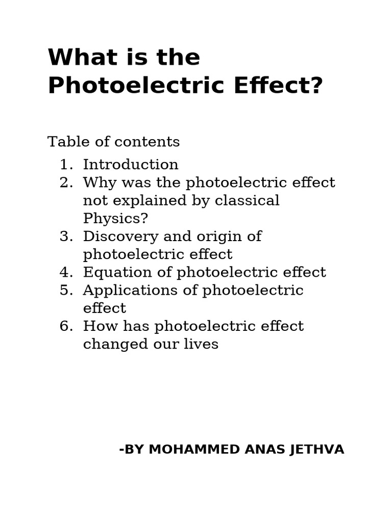 Discovery of the Photoelectric Effect | PDF | Photoelectric Effect | Light