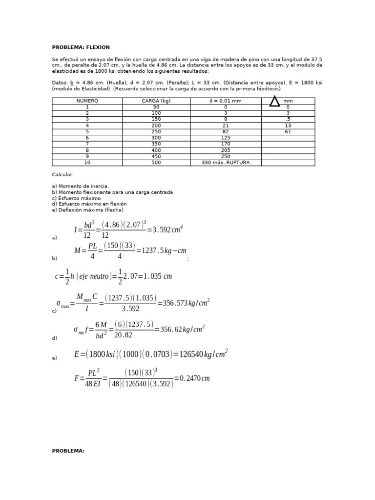 Torsion, Flexion, Dobles Ciencias de Mat. | PDF | Doblar | Viga ...