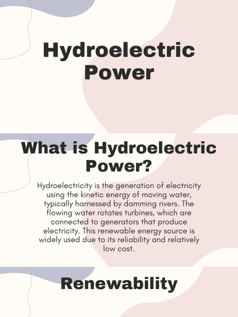 Hydroelectric Power: Renewable Energy Explained | PDF ...