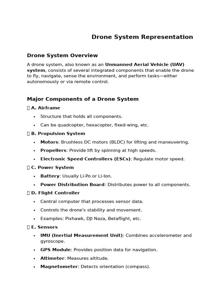 Drone System Components and Workflow | PDF