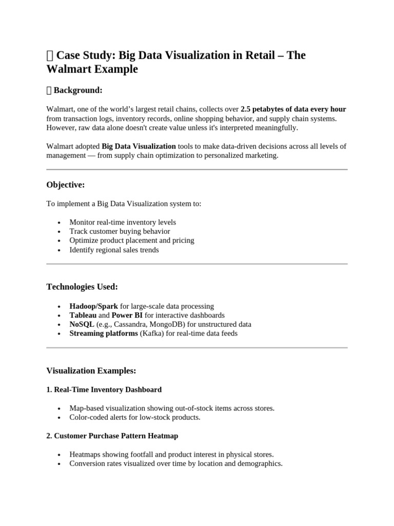 Big Data Visulization Case Study Walmart After Midterm | PDF