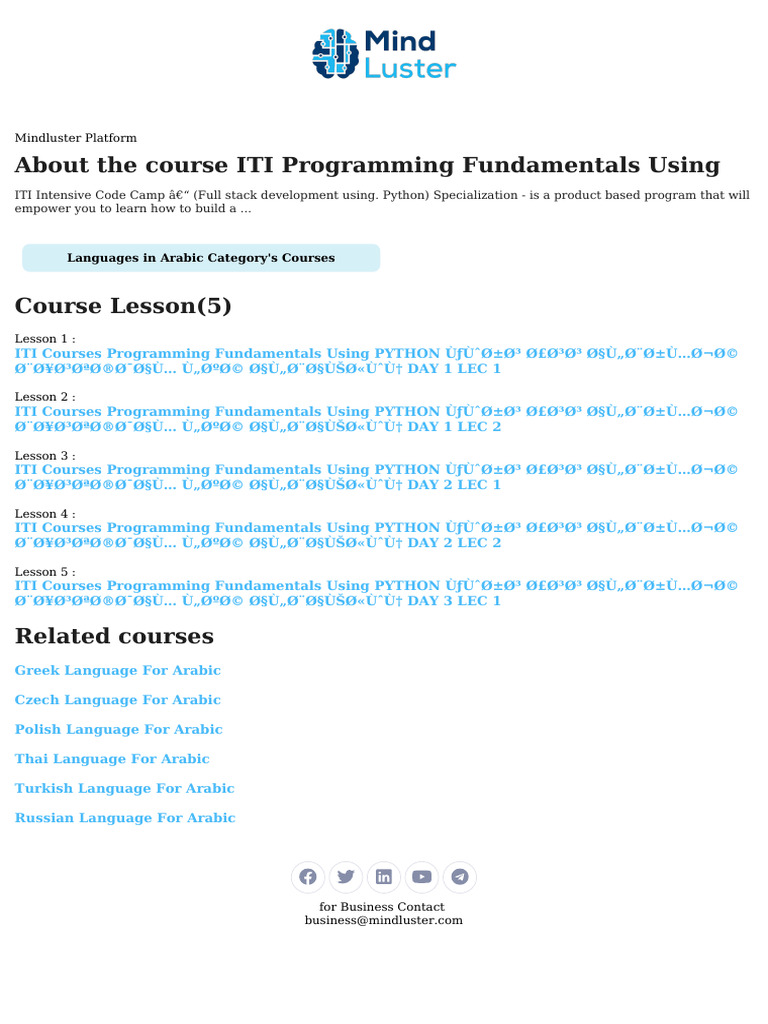ITI Programming Fundamentals Using Course Content | PDF