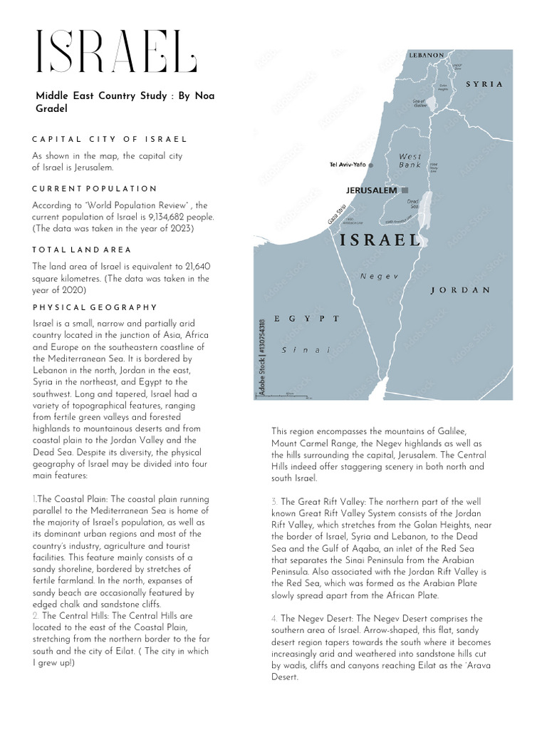 Great Rift Valley in Israel's Geography | PDF | Earth Sciences | Middle ...