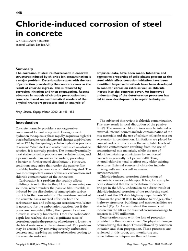 Chloride-Induced Corrosion of Steel | PDF | Corrosion | Porosity