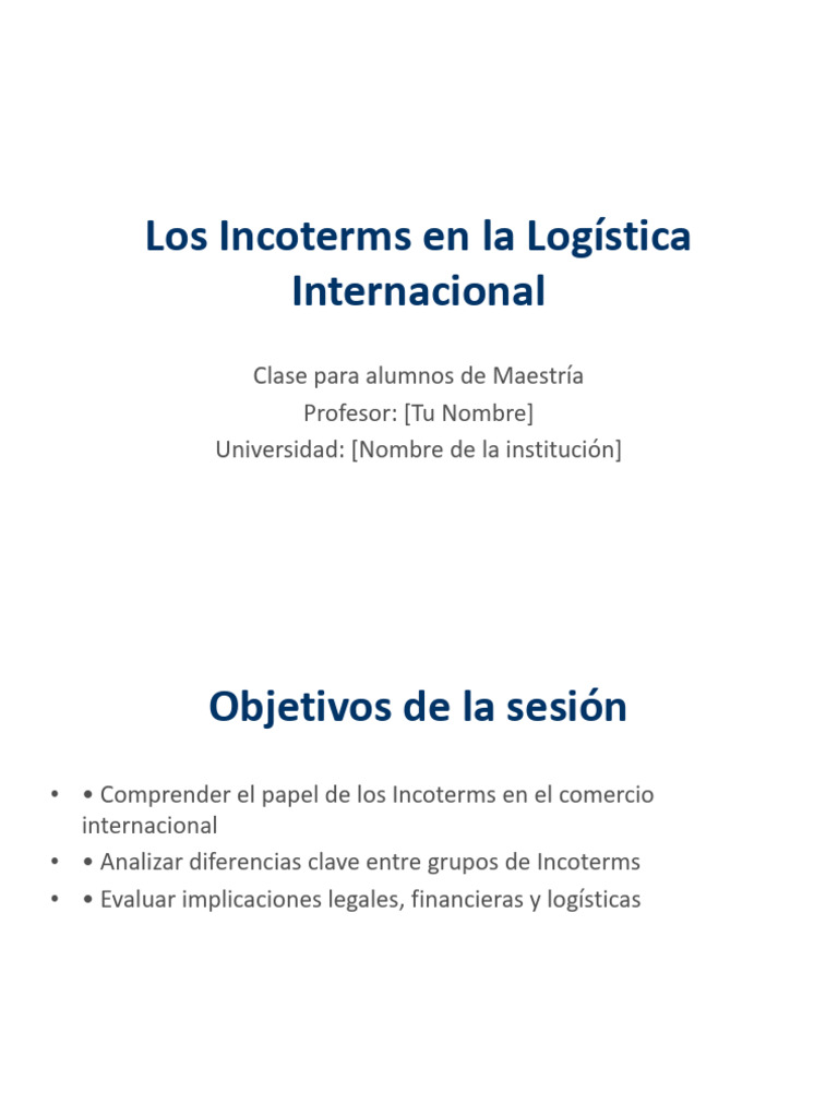 Incoterms Logistica Internacional Iconos Notas | PDF