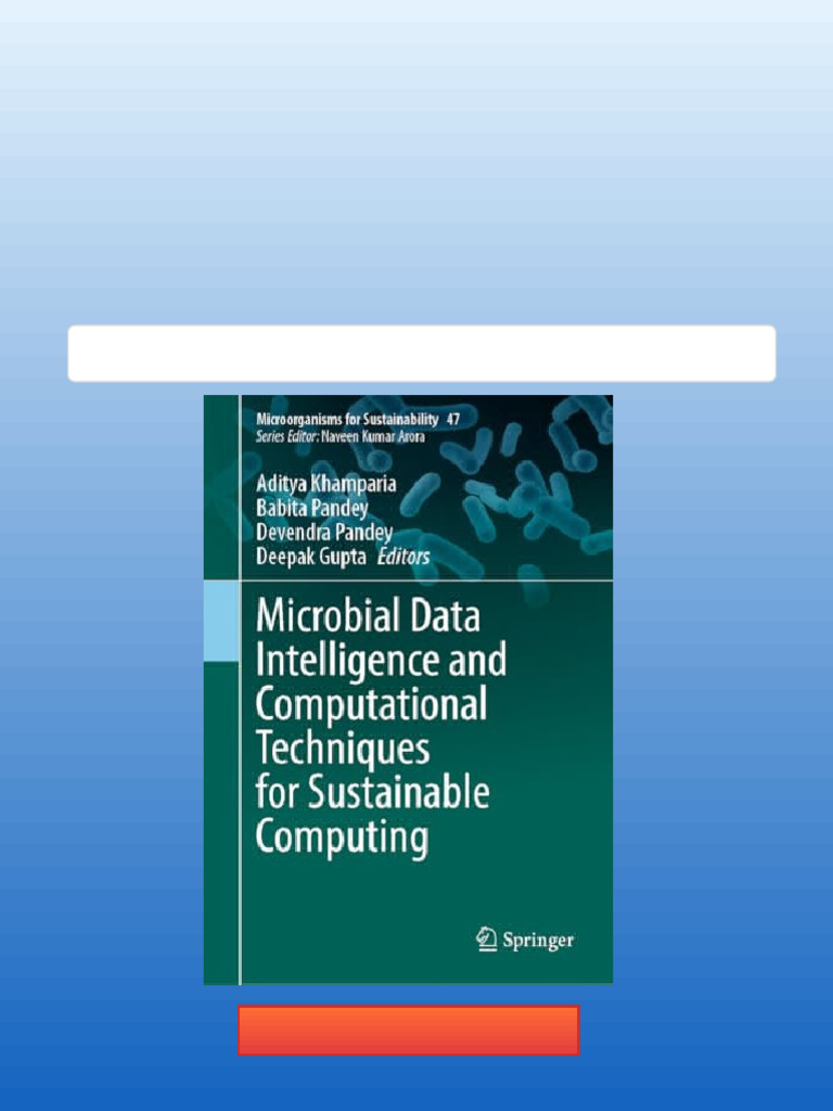 Microbial Data Intelligence and Computational Techniques For Sustainable Computing 1st Edition ...