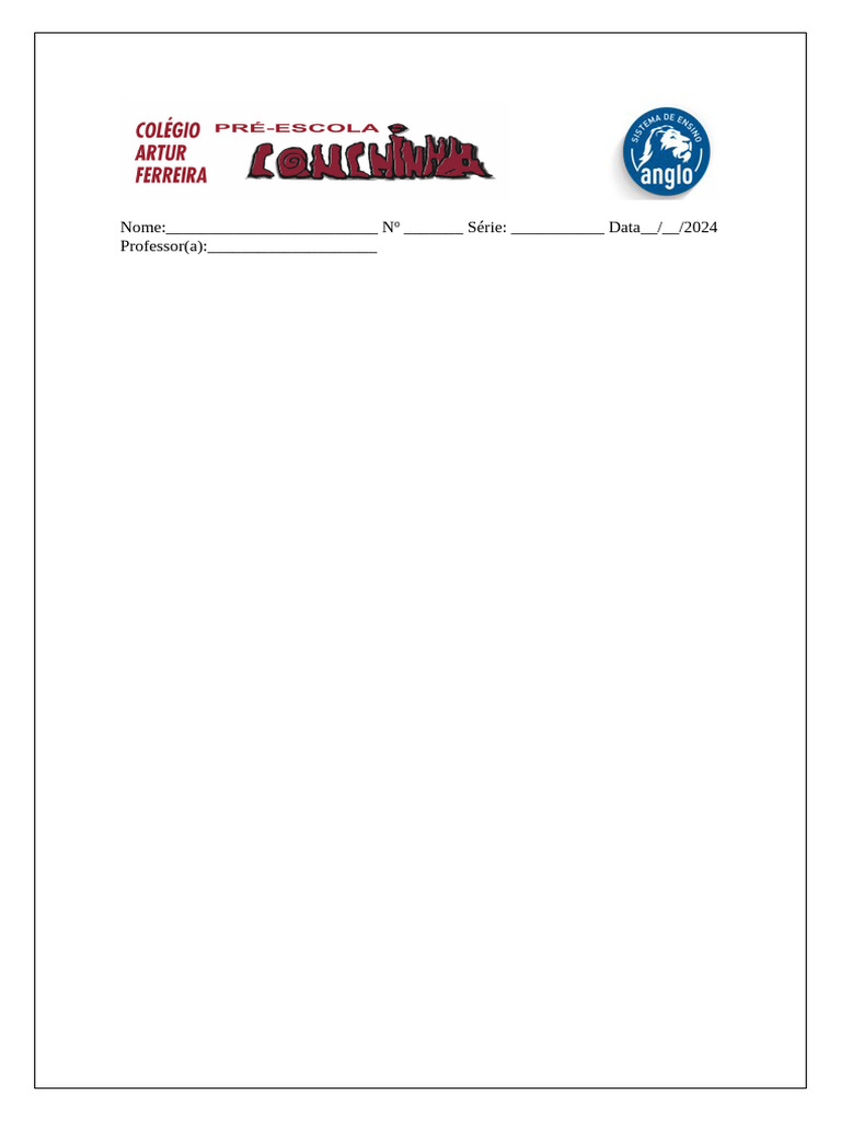 Modelo de Prova | PDF