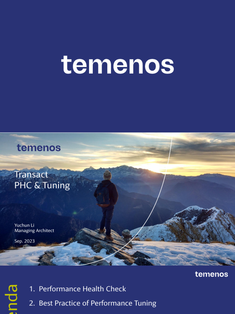 Transact PHC Tuning Knowledge Sharing V2.0 202309 | PDF | Databases | Microsoft Sql Server