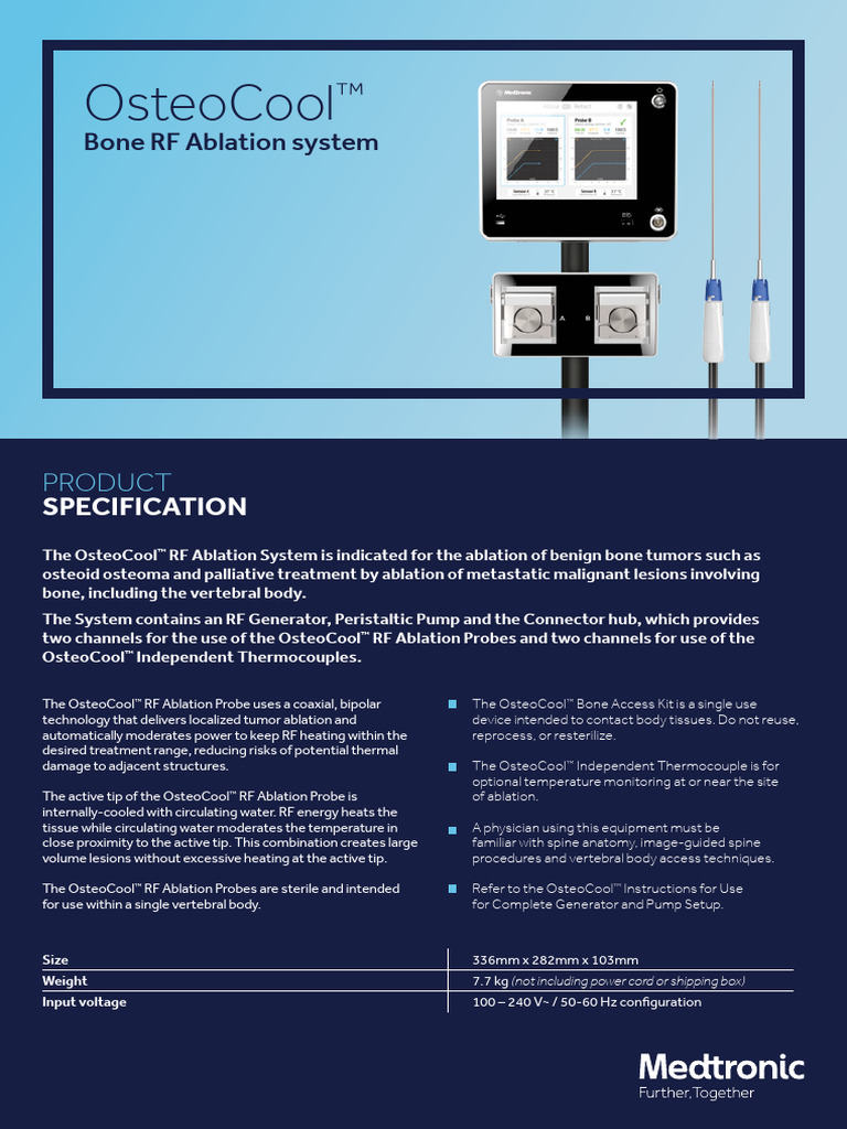 EE OsteoCool Hospital 1 Pager Sales Sheet UC201608027EE | PDF | Medical ...