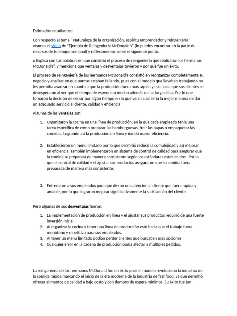 Hermanos Mcdonals | PDF | Mc Donald's | Comida rápida