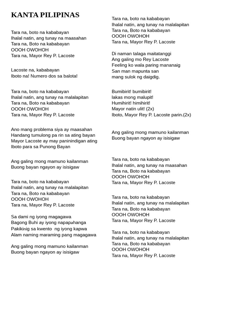 Kanta Pilipinas | PDF