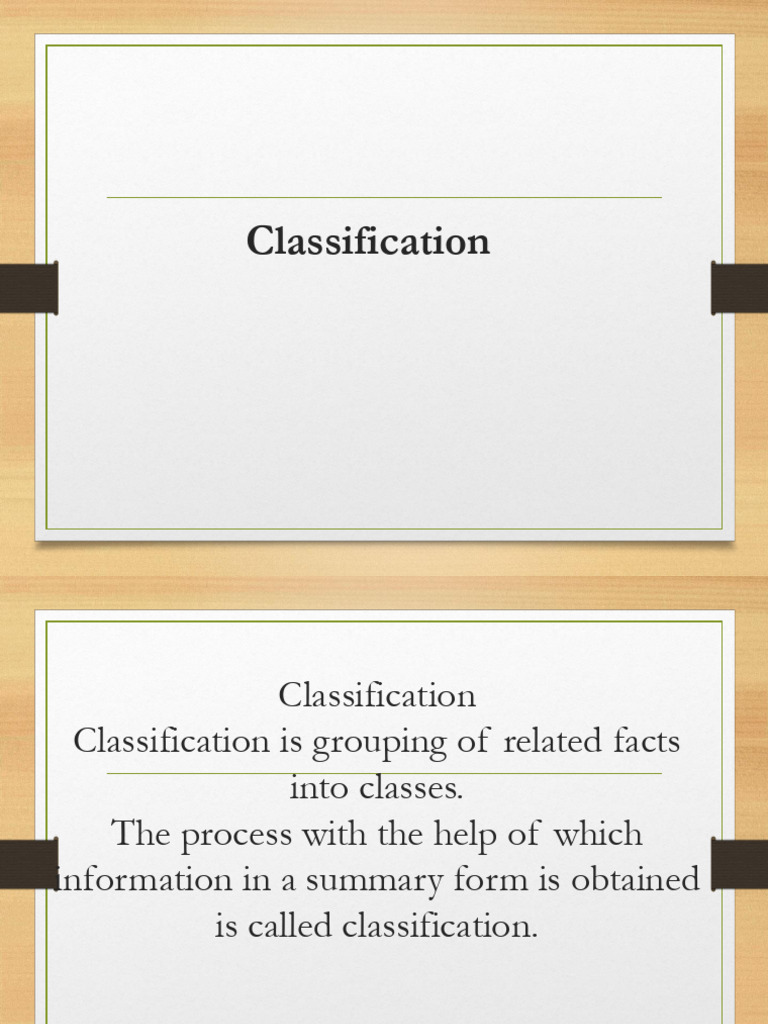 Classification and Tabulation | PDF