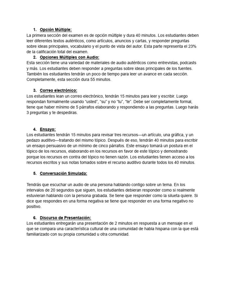 Requisitos para El Examen de AP | PDF