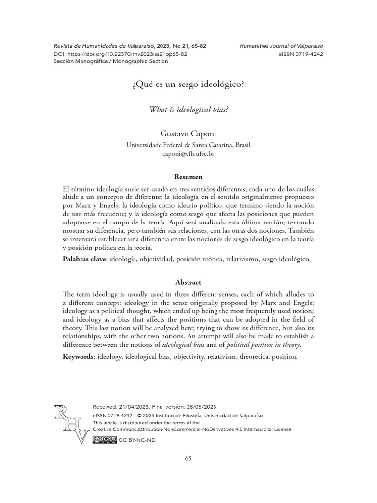 Definición de sesgo ideológico | PDF | Ideologías | Epistemología