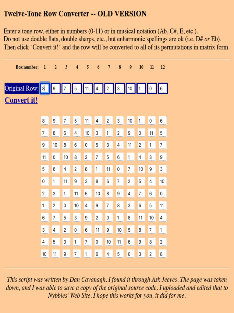 Twelve-Tone Row 1 | PDF