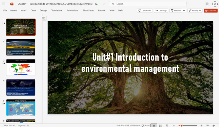 Chapter 1 - Introduction To Environmental AICE Cambridge Environmental ...