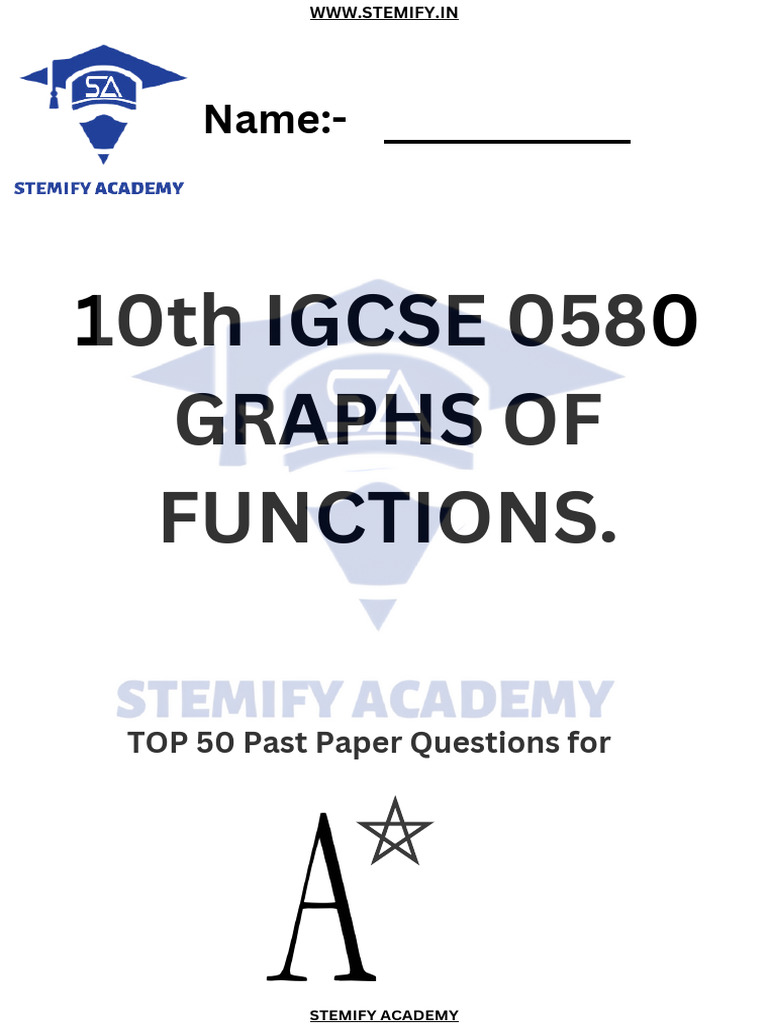 IGCSE 0580 Functions Graphs Guide | PDF
