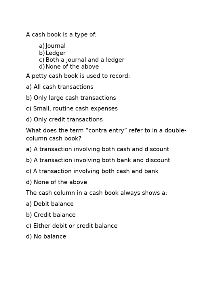 Understanding Cash Books and Entries | PDF