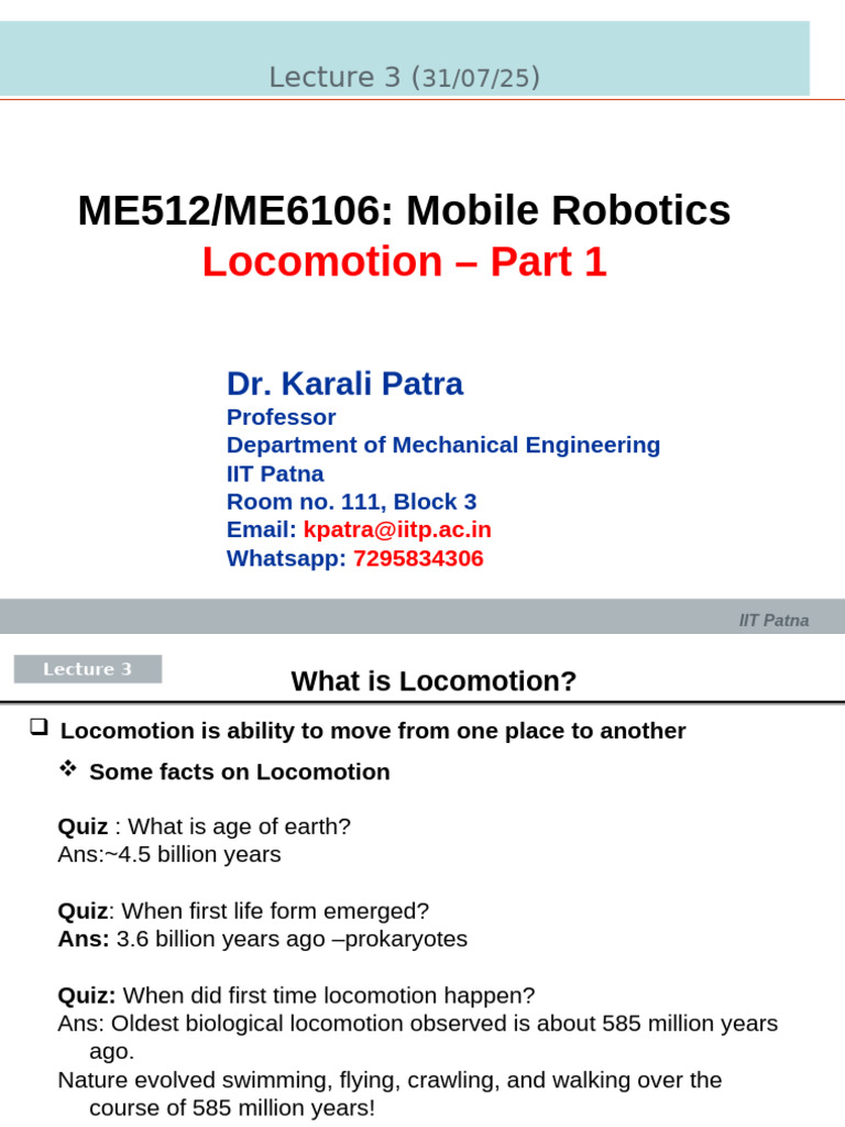 Understanding Mobile Robotics Locomotion | PDF | Animal Locomotion ...