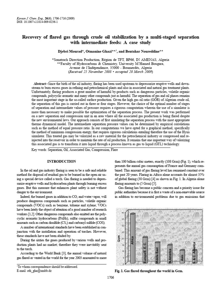 Recovery of Flared Gas Through Crude Oil Stabilization by A Multi ...