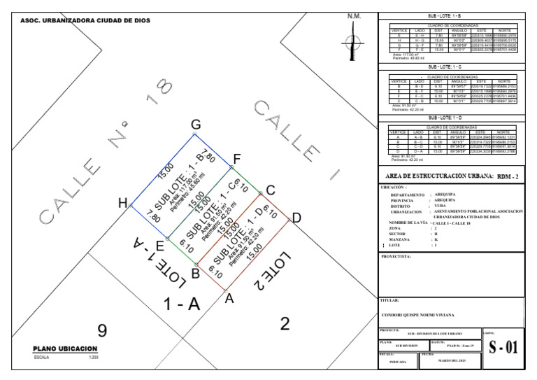 Plano de Subdivision - Noemidwg-Subdivicion | PDF | Urbanización